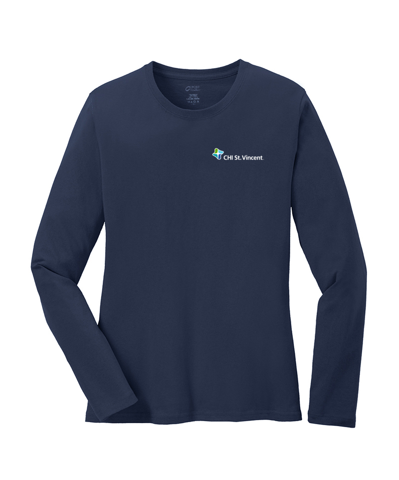 Port & Company® Ladies Long Sleeve Core Cotton Tee